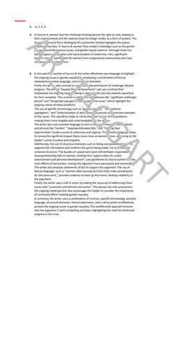 Aqa Gcse Paper 2 Reading Writing Suffrage Equality Teaching