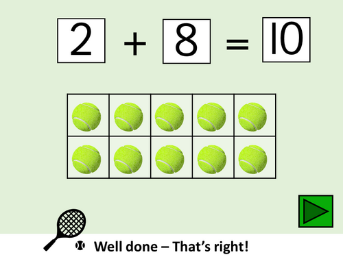 Tennis Ten frame Wimbledon Number Bonds | Teaching Resources