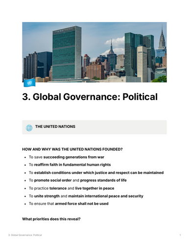 Chapter 1-3 Edexcel Global Politics A-Level | Teaching Resources
