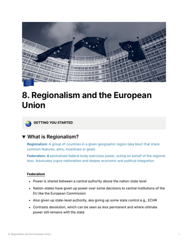 Chapters 7&8 Global Politics A-Level | Teaching Resources
