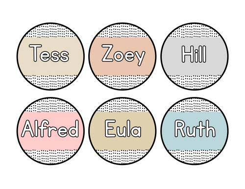 Printable Boho Student Name Labels, Editable Cubby Labels, Circle ...