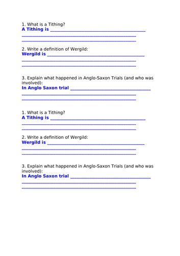Anglo Saxon Crime and Punishment | Teaching Resources Anglo Saxon Crime and Punishment | Teaching Resources