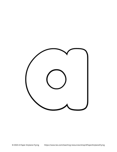 Alphabet Coloring Pages in Lowercase Letters (Full Page) | Teaching ...