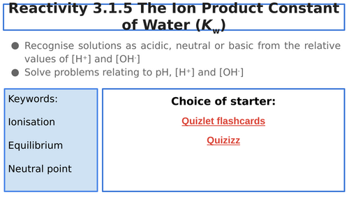 Reactivity 3.1 Proton Transfer Reactions | Teaching Resources