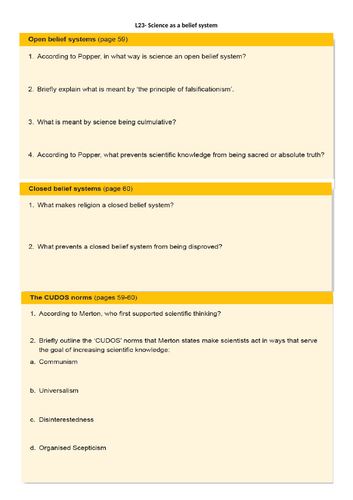 Full lessons and resources for the beliefs topic | Teaching Resources