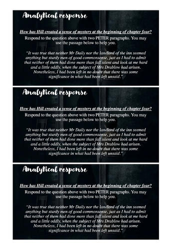 The Woman In Black | Teaching Resources