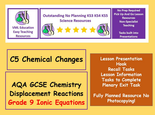 GCSE Chemistry Displacement Reactions and Ionic Equations Full Lesson ...