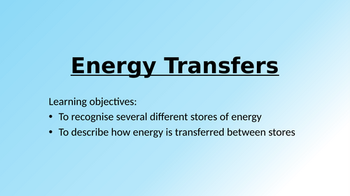 Energy Transfers - PhET Simple Investigation | Teaching Resources