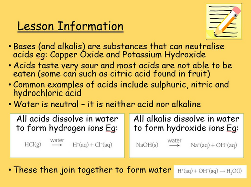 GCSE Chemistry The pH Scale and Neutralisation Full Lesson Presentation ...