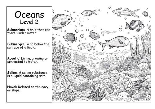 Word of the Day WorkBook - Oceans Level2 | Teaching Resources