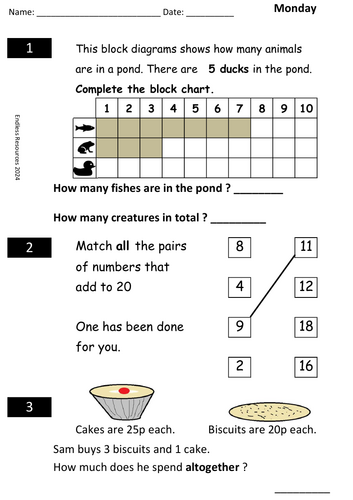 Example from Key Stage 1 Morning Work - Set 2 | Teaching Resources