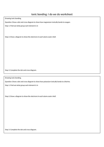 Drawing ionic dot and cross diagrams I do We do you do modelling ...