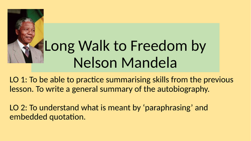 Nelson Mandela English Comprehension Autobiography | Teaching Resources