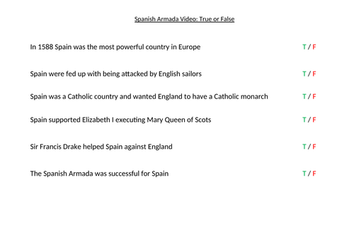 KS2/3 Spanish Armada lesson | Teaching Resources