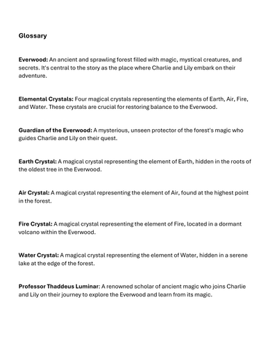 Guided Reading Activity for "Charlie and the Magical Forest". Inspired ...