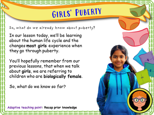 Girls' Puberty + Periods | Teaching Resources