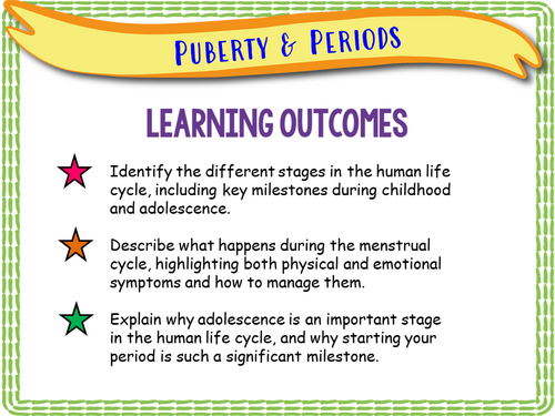 Girls' Puberty + Periods | Teaching Resources