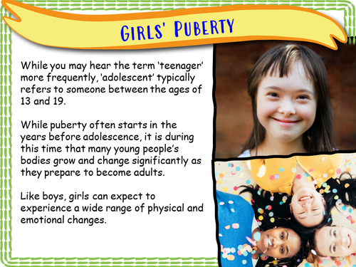 Girls' Puberty + Periods | Teaching Resources
