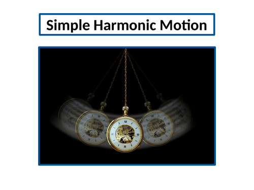 Simple Harmonic Motion - A Level Physics | Teaching Resources