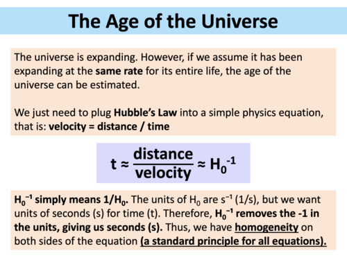 Universe Evolution - A Level Physics | Teaching Resources
