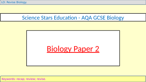 GCSE Biology Revision Paper 2 | Teaching Resources