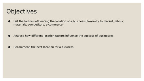 IGCSE Business Edexcel - 1.4 Decisions on Location | Teaching Resources IGCSE Business Edexcel - 1.4 Decisions on Location | Teaching Resources