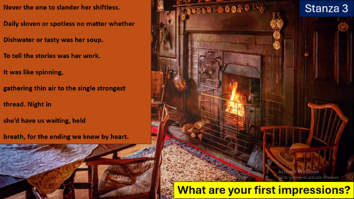 Storyteller by Liz Lockhead - Full Lesson Activities - CIE Poetry iGCSE ...