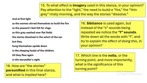 Storyteller by Liz Lockhead - Full Lesson Activities - CIE Poetry iGCSE ...