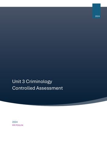 WJEC Unit 3 Criminology Help Booklet | Teaching Resources WJEC Unit 3 Criminology Help Booklet | Teaching Resources