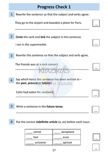 English Functional Skills - Level 1 - Grammar Workbook | Teaching Resources