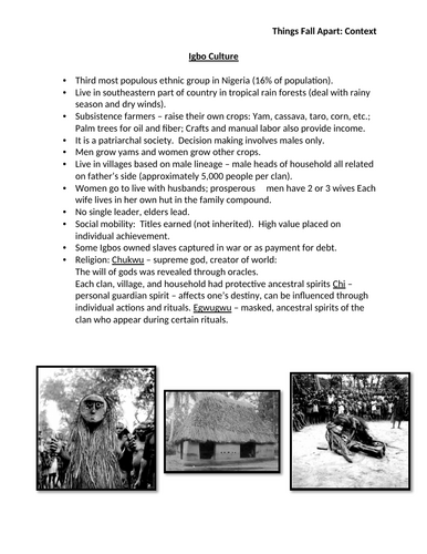 Things Fall Apart Scheme Lessons | Teaching Resources