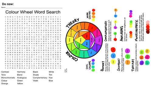 Art cover worksheets quick print Colour Theory | Teaching Resources