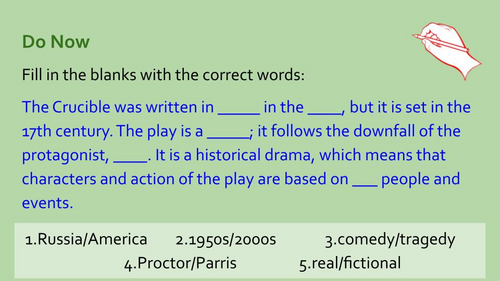 Drama GCSE The Crucible Revision McCarthyism | Teaching Resources