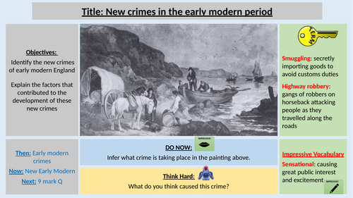 6. New Crimes Early Modern England OCR History | Teaching Resources
