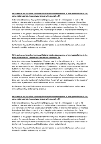7. OCR History GCSE 9 Mark Question Practice | Teaching Resources 7. OCR History GCSE 9 Mark Question Practice | Teaching Resources