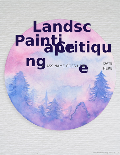 Art Critique Slideshow Template | Teaching Resources