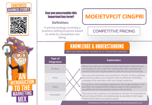 An Introduction to the Marketing Mix - FREE Worksheet & Youtube Video ...