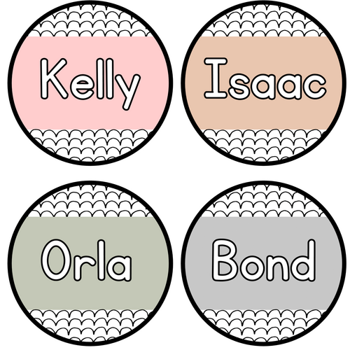 Printable Boho Student Name Labels, Editable Cubbies Labels, Locker ...