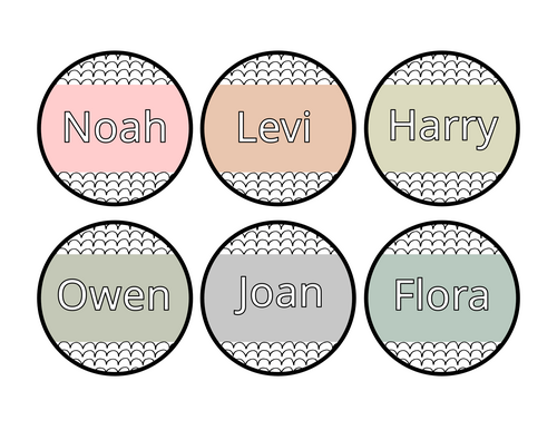Printable Boho Student Name Labels, Editable Cubbies Labels, Locker ...