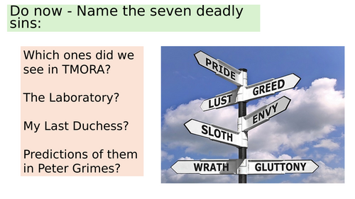 x8 Lessons Crime Poetry Peter Grimes by George Crabbe AQA A Level ...