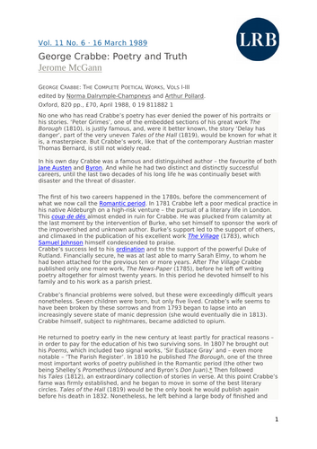 x8 Lessons Crime Poetry Peter Grimes by George Crabbe AQA A Level ...