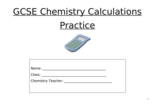 GCSE Chemistry Calculations Booklet | Teaching Resources