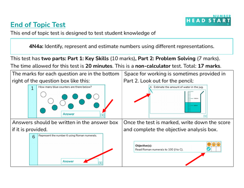 Head Start End of Topic Test 4N4a | Teaching Resources