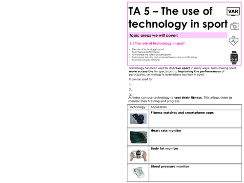 Sport Studies R184: TA5 (J829) | Teaching Resources