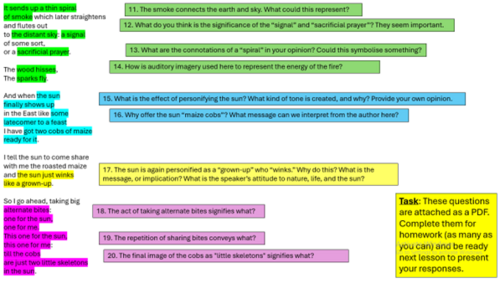 Before the Sun by Charles Mungoshi - Full Lesson Activities - CIE ...