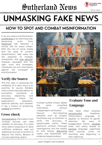 How to Detect Fake News | Teaching Resources