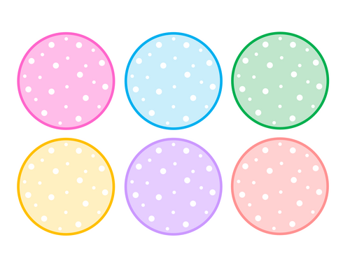 Printable Pastel Polka Dots Student Name Labels, Cubby Labels, Circle ...