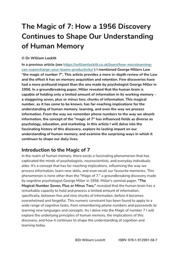 The Magic of 7: How a 1956 Discovery Continues to Shape Our ...