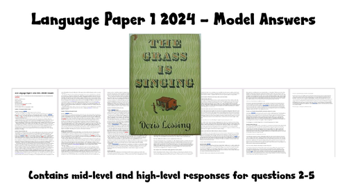 AQA Language Paper 1 June 2024 Model Answers | Teaching Resources