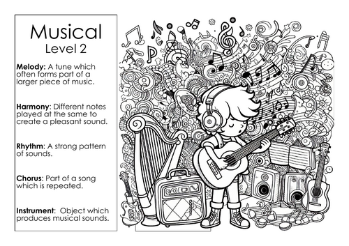 Word of the Day Work Book - Musical - Level 2 | Teaching Resources